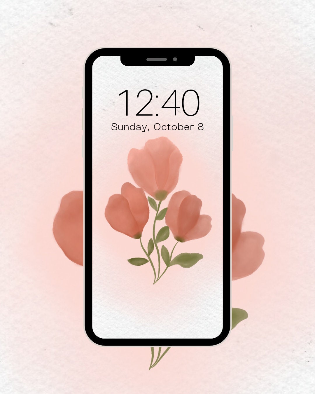 Beautyfull Aesthetic Wallpaper & Lock Screen watercolor Tulips for ...