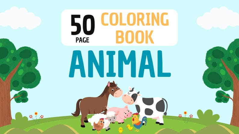 50 Fun Animal Coloring Pages for Kids - Printable PDF | Cute Zoo ...