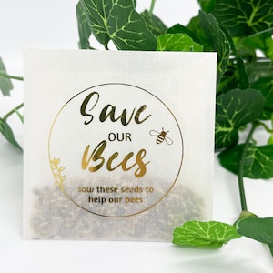 Metallic Gold Foil Plantable Wild Flower Seed Wedding Flower Seeds Mini ...