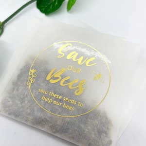 Metallic Gold Foil Plantable Wild Flower Seed Wedding Flower Seeds Mini ...