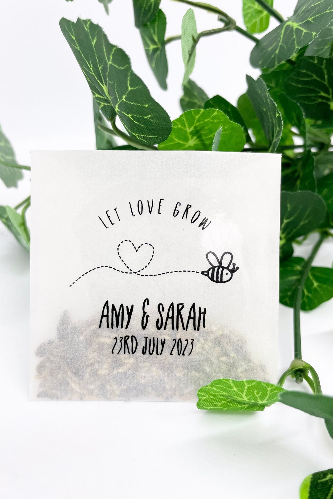 Personalised Wildflower Seed Wedding Favours, Bee Friendly - Etsy UK