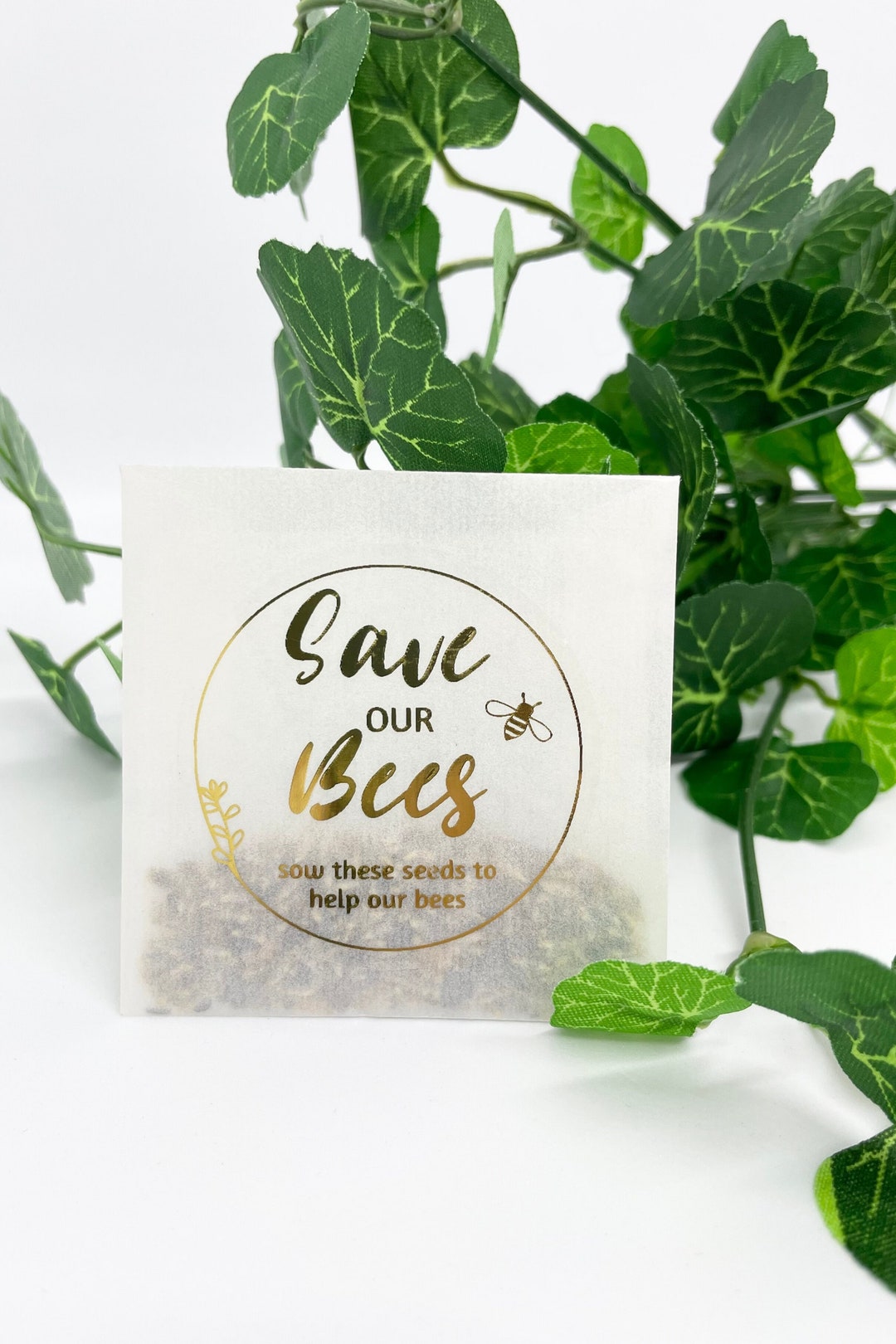 Metallic Gold Foil Plantable Wild Flower Seed Wedding Flower Seeds Mini ...