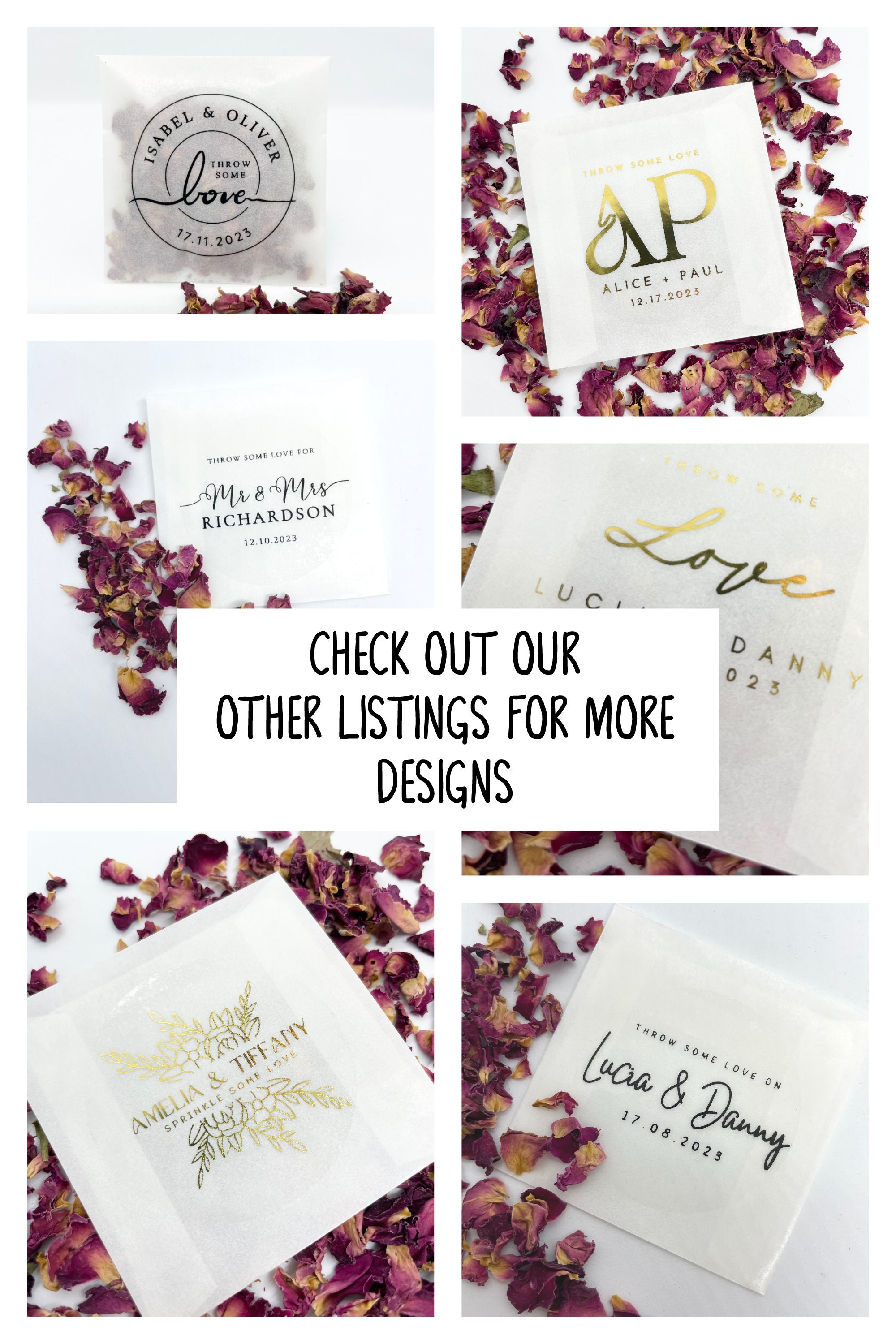 Personalised Wedding Favour Seed Packets, Rustic Wildflower Seeds Thank ...