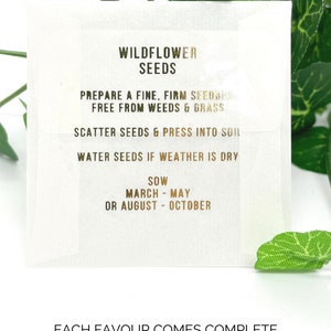 Metallic Gold Foil Plantable Wild Flower Seed Wedding Flower Seeds Mini ...