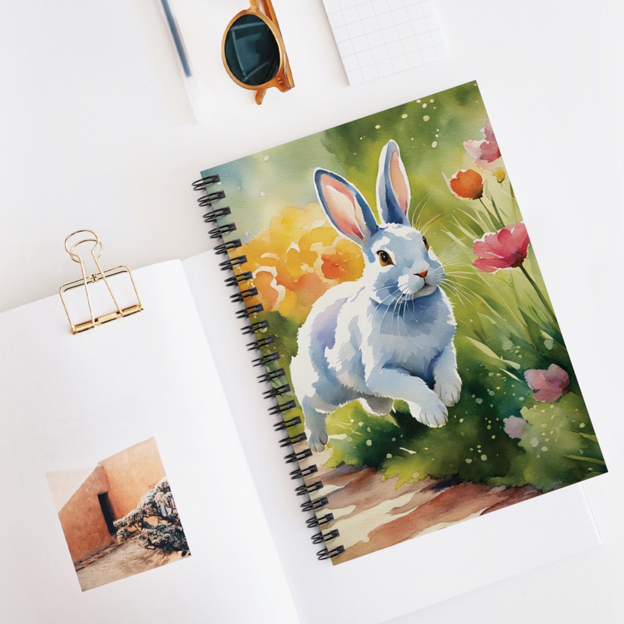 Wild Rabbit Easter Spring Hardcover Journal, Holiday Floral Notebook ...