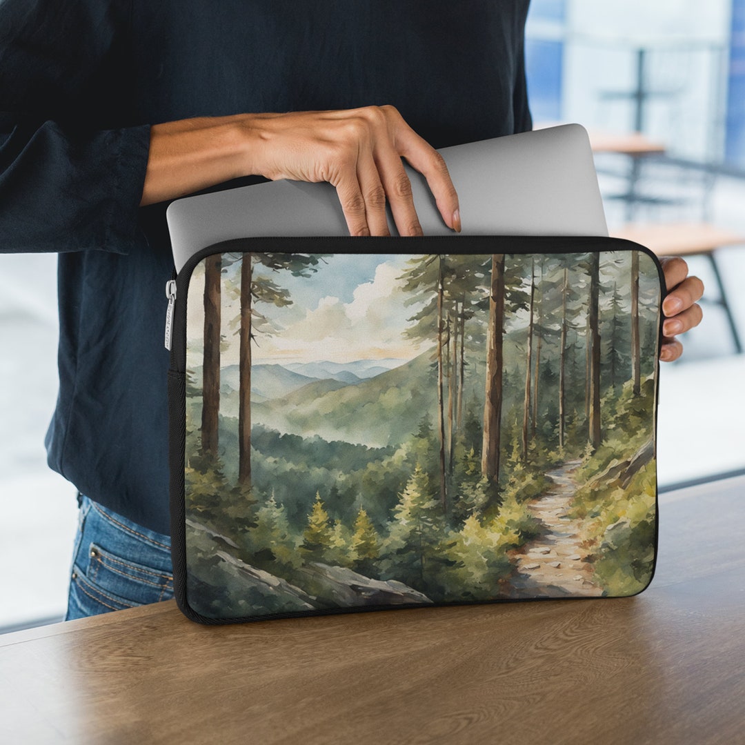 Forest Trails Landscape Laptop Sleeve for Adventurers and Nature Lovers ...