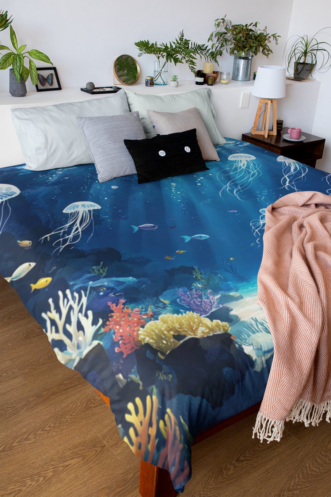 Ocean Depths Landscape Comforter for Marine Biologists and Ocean Lovers ...