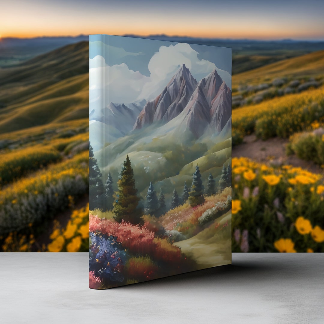 Flower and Forest Landscape Hardcover Journal for Writers and Nature ...