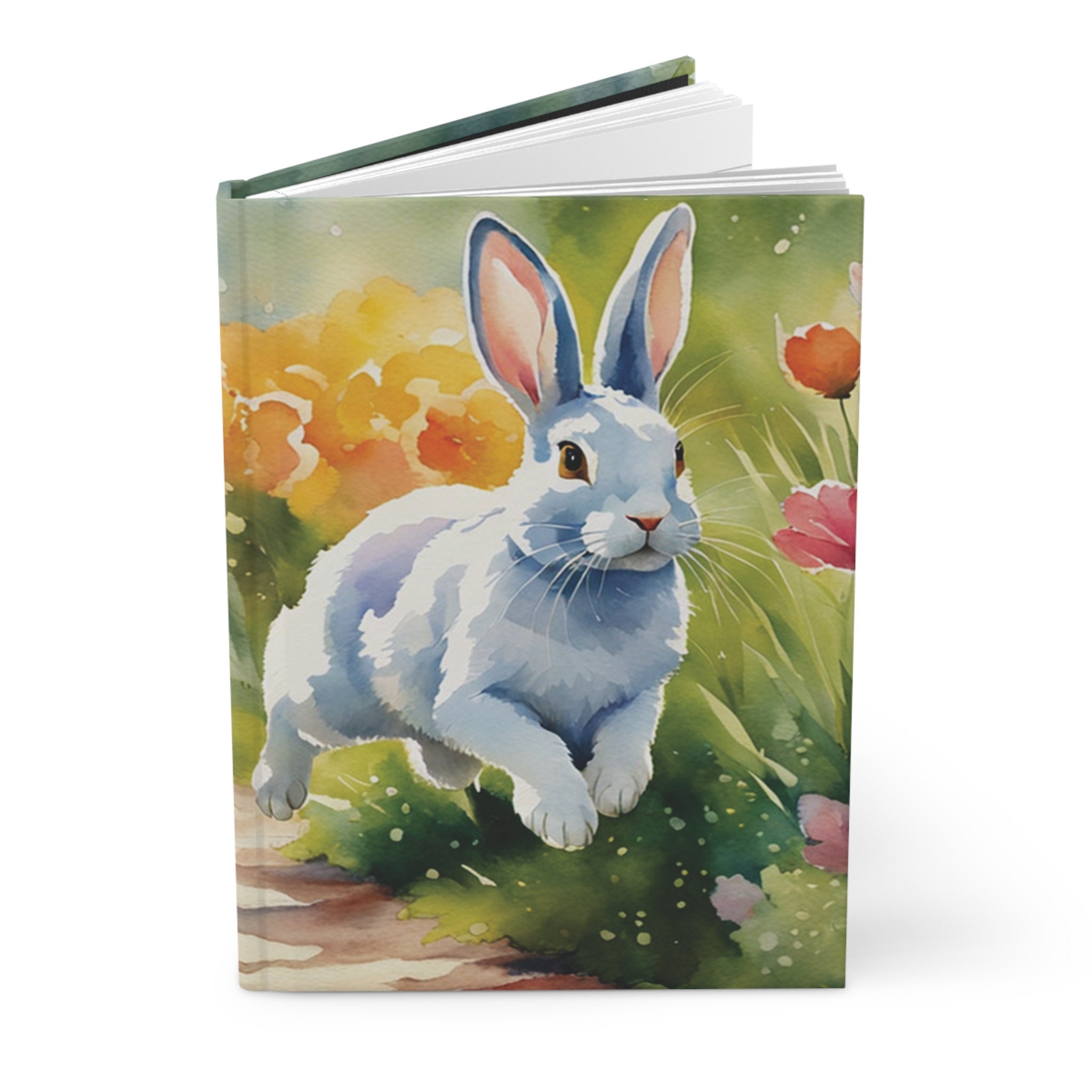 Wild Rabbit Easter Spring Hardcover Journal, Holiday Floral Notebook ...
