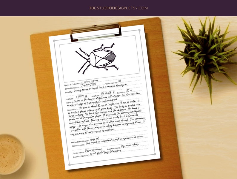 Specimen Field Note Digital Template, Grinnell Field Notes, Grinnell ...
