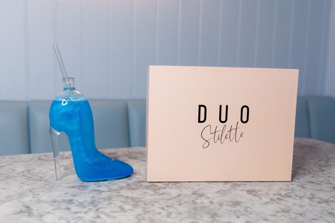 DUO Stiletto Glass Cocktail High Heel Shoe - Etsy UK