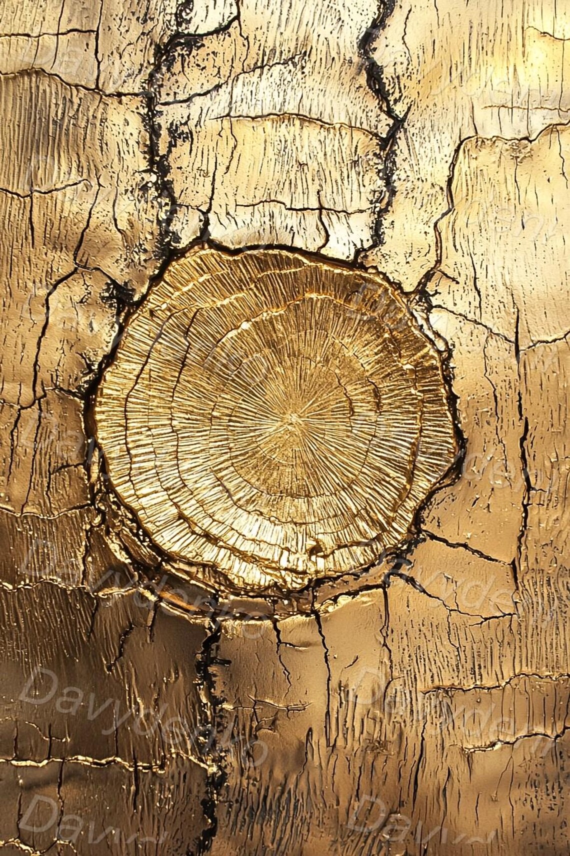 Gold Tree Texture Printable Set of 3 Posters Tree Trunk Wall Art in ...