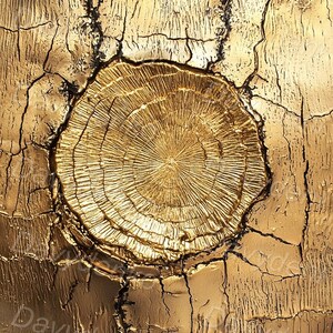 Gold Tree Texture Printable Set of 3 Posters Tree Trunk Wall Art in ...