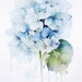 Hydrangea Watercolor Painting Modern Minimal Gallery Wall Art Set of 3 ...