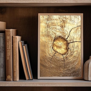 Gold Tree Texture Printable Set of 3 Posters Tree Trunk Wall Art in ...