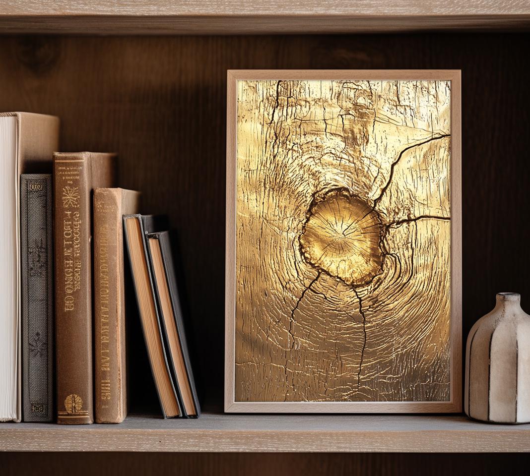 Gold Tree Texture Printable Set of 3 Posters Tree Trunk Wall Art in ...