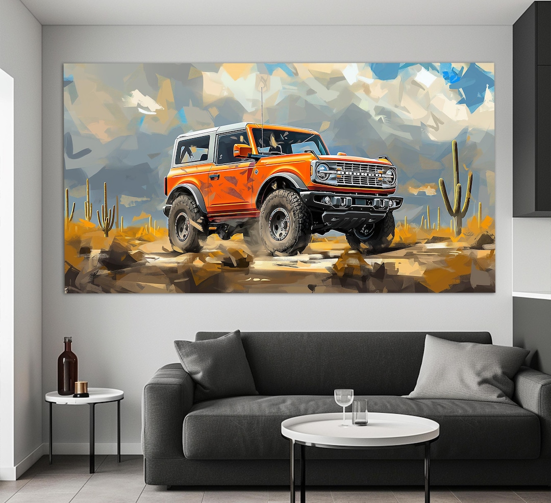 Abstract Ford Bronco Painting Canvas Print, Ford Bronco Wall Art - Etsy