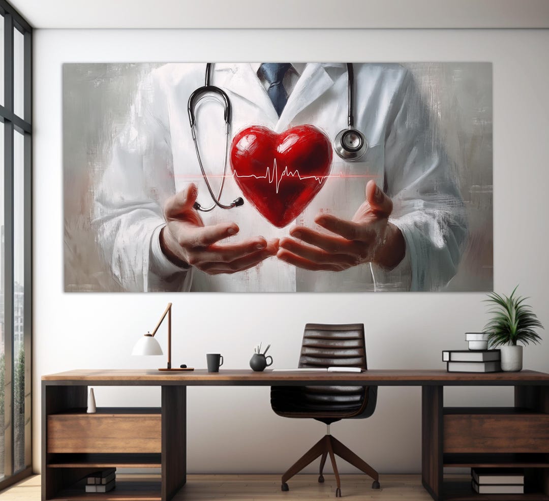 Cardiology Wall Art, Cardiology Canvas Print, Hospital Wall Decor ...