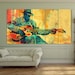 Abstract Guitar Player Canvas Print in Pop Art Oil Painting Style ...