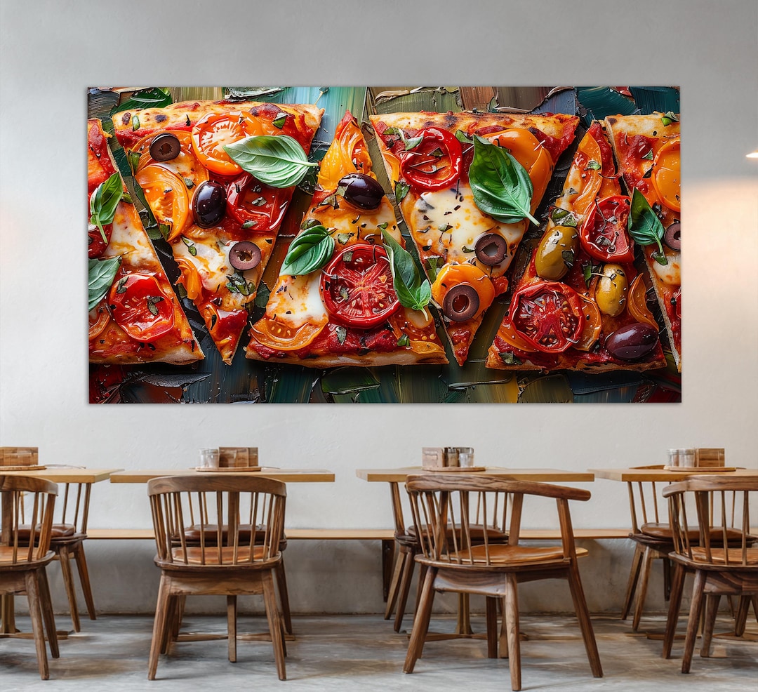 Pizza Wall Art, Kitchen Wall Decor, Restaurant Decor, Pizza Lover Gift ...