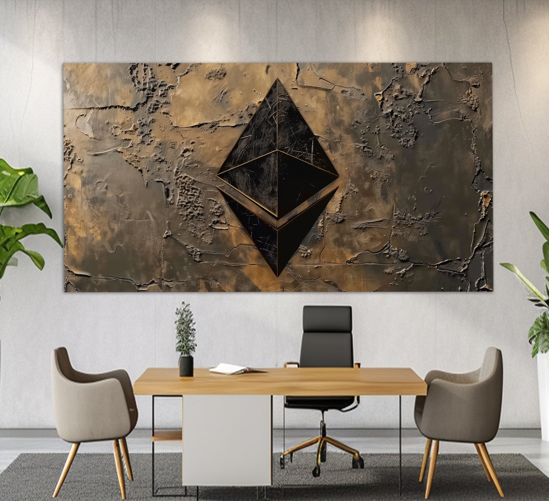 Ethereum Canvas Print, Ethereum Wall Art, Ethereum Painting, Crypto ...