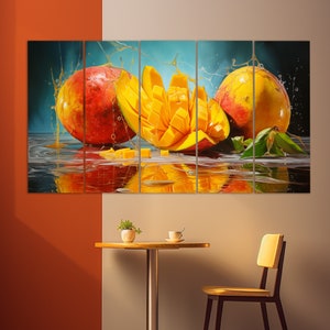Colorful Mango Canvas Print, Kitchen Wall Art,mango Poster, Kitchen ...