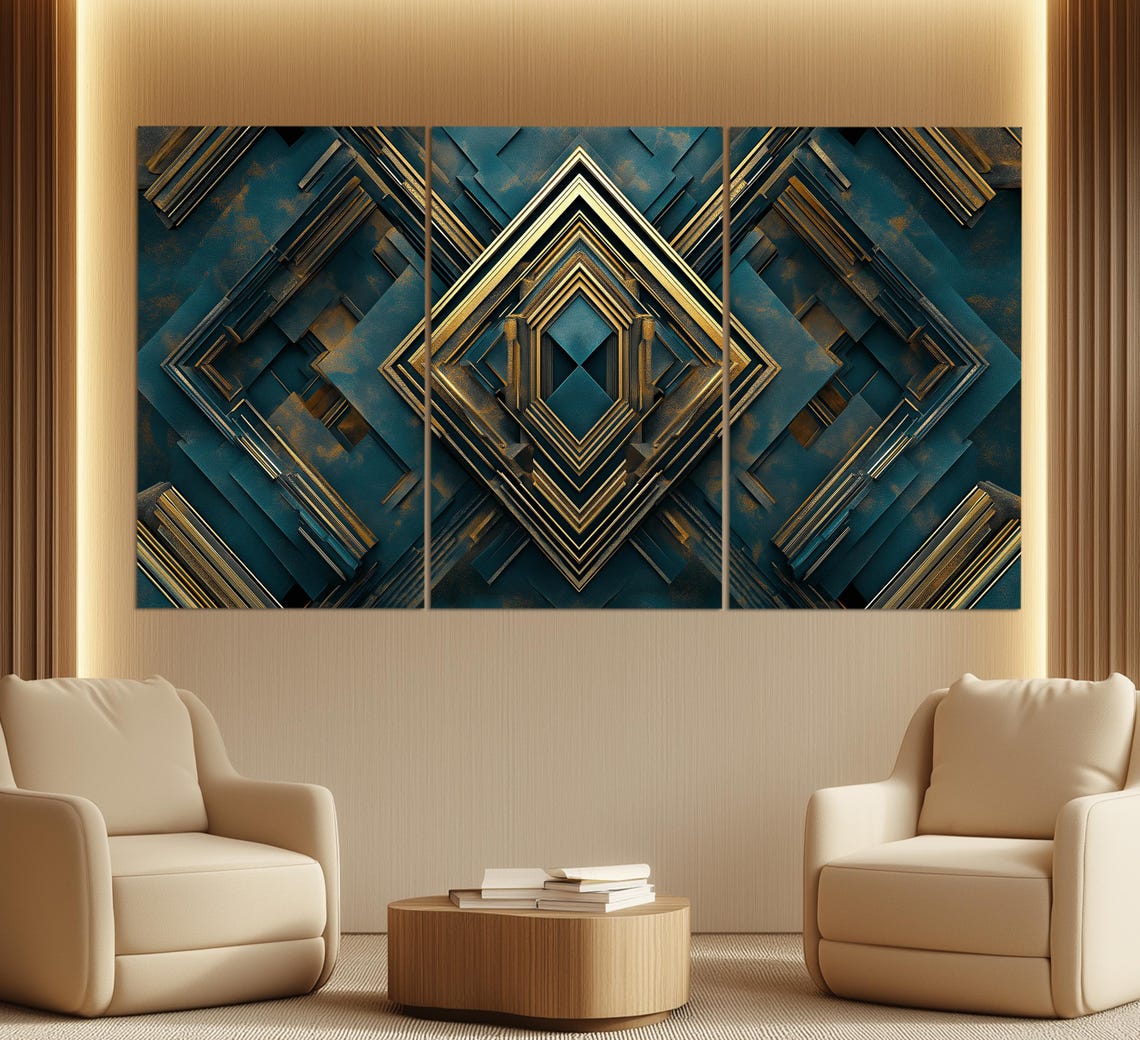 Radiant Geometry Wall Art, Geometric Canvas Print, Geometric Poster ...