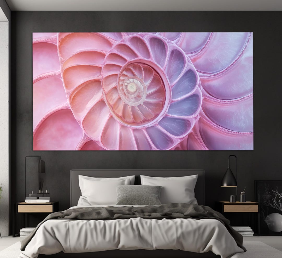 Nautilus Close up Canvas Print, Nautilus Painting, Underwater Wall Art ...