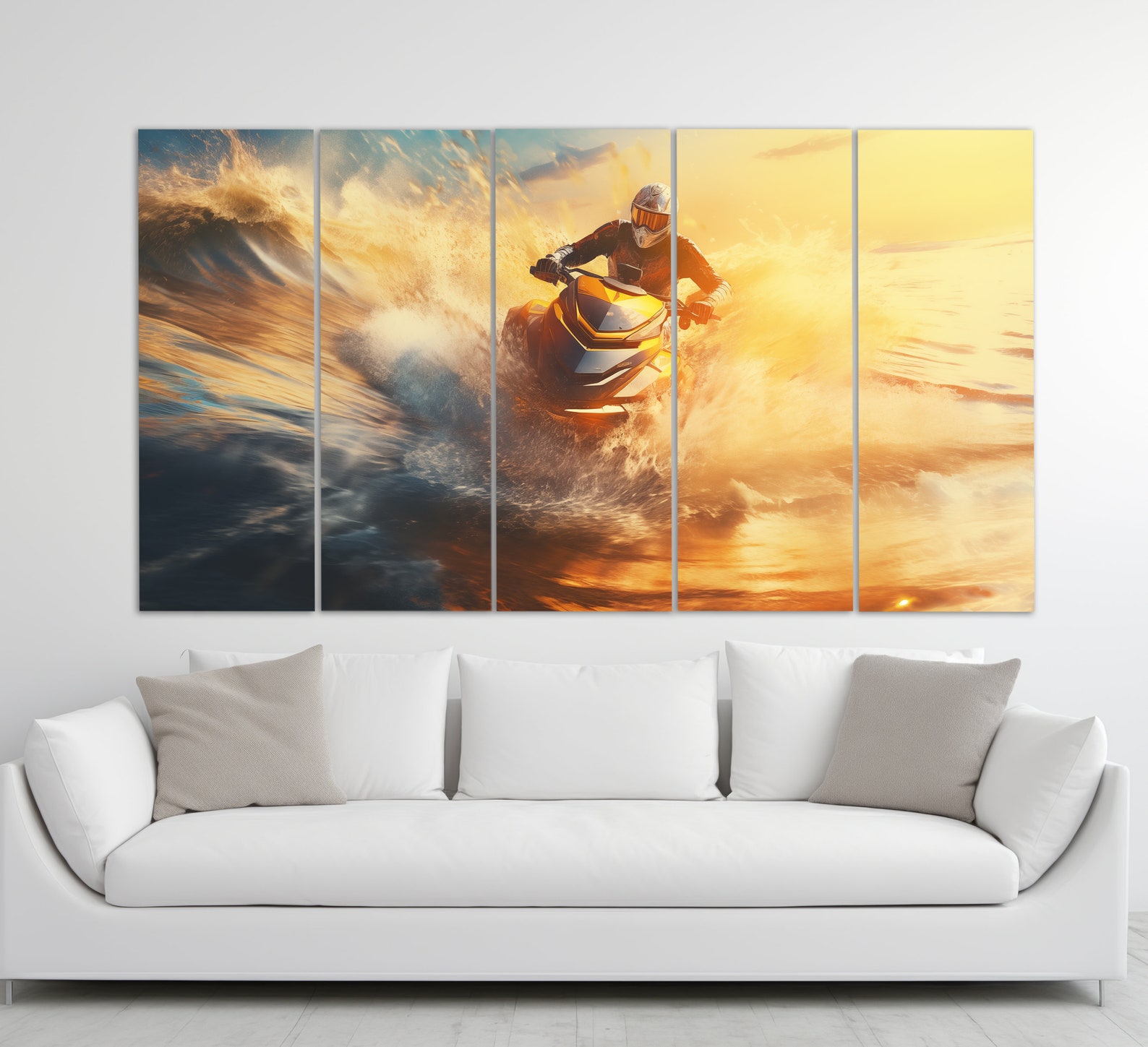 Extreme Water Sports Wall Art, Jet Ski Canvas Print, Jet Ski Painting ...