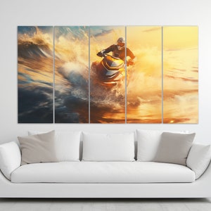 Extreme Water Sports Wall Art, Jet Ski Canvas Print, Jet Ski Painting ...