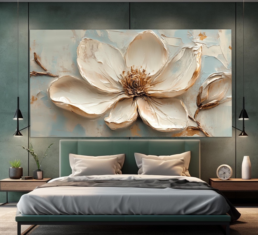 Beautiful Magnolia Flower Canvas Print in an Oil Painting Style ...