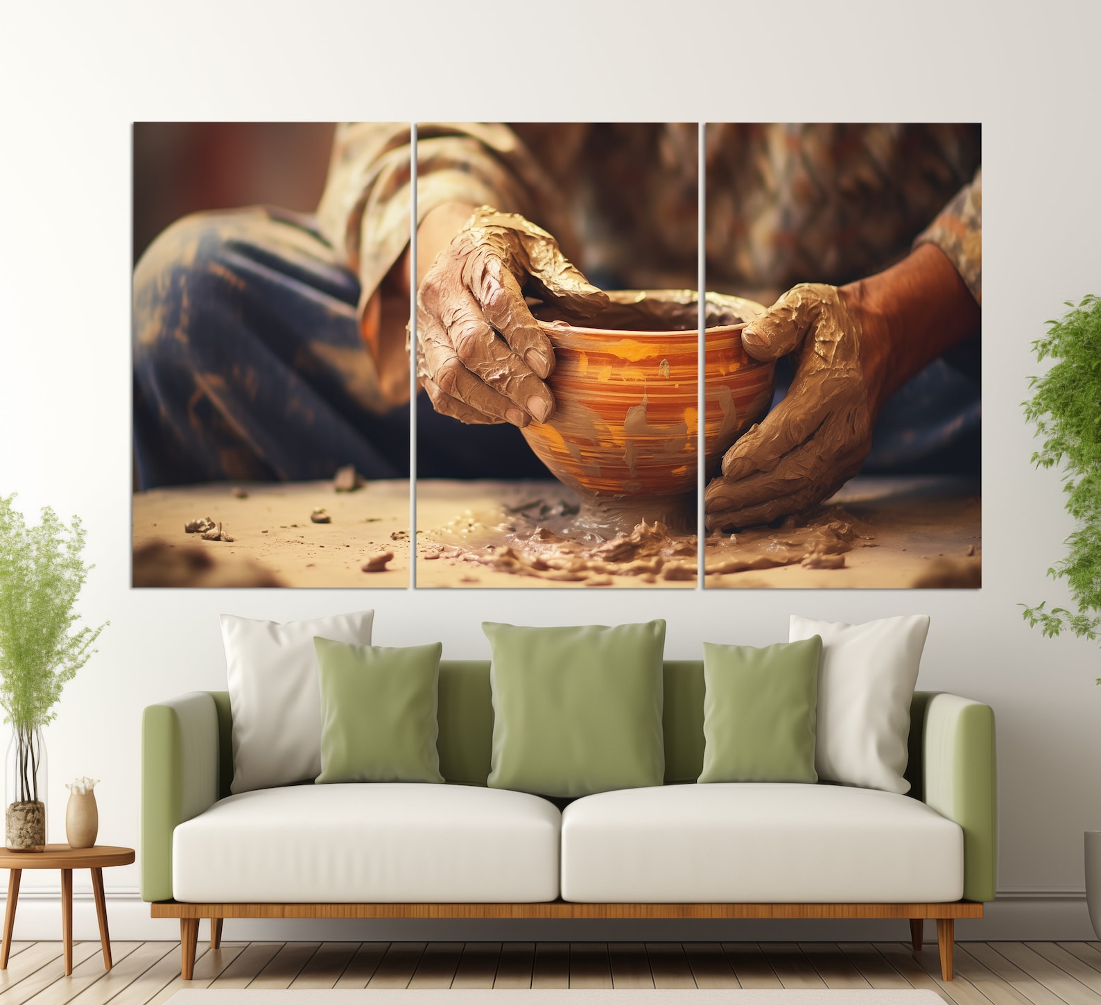 Pottery Wall Art, Pottery Canvas Print, Pottery Poster, Potter Print ...