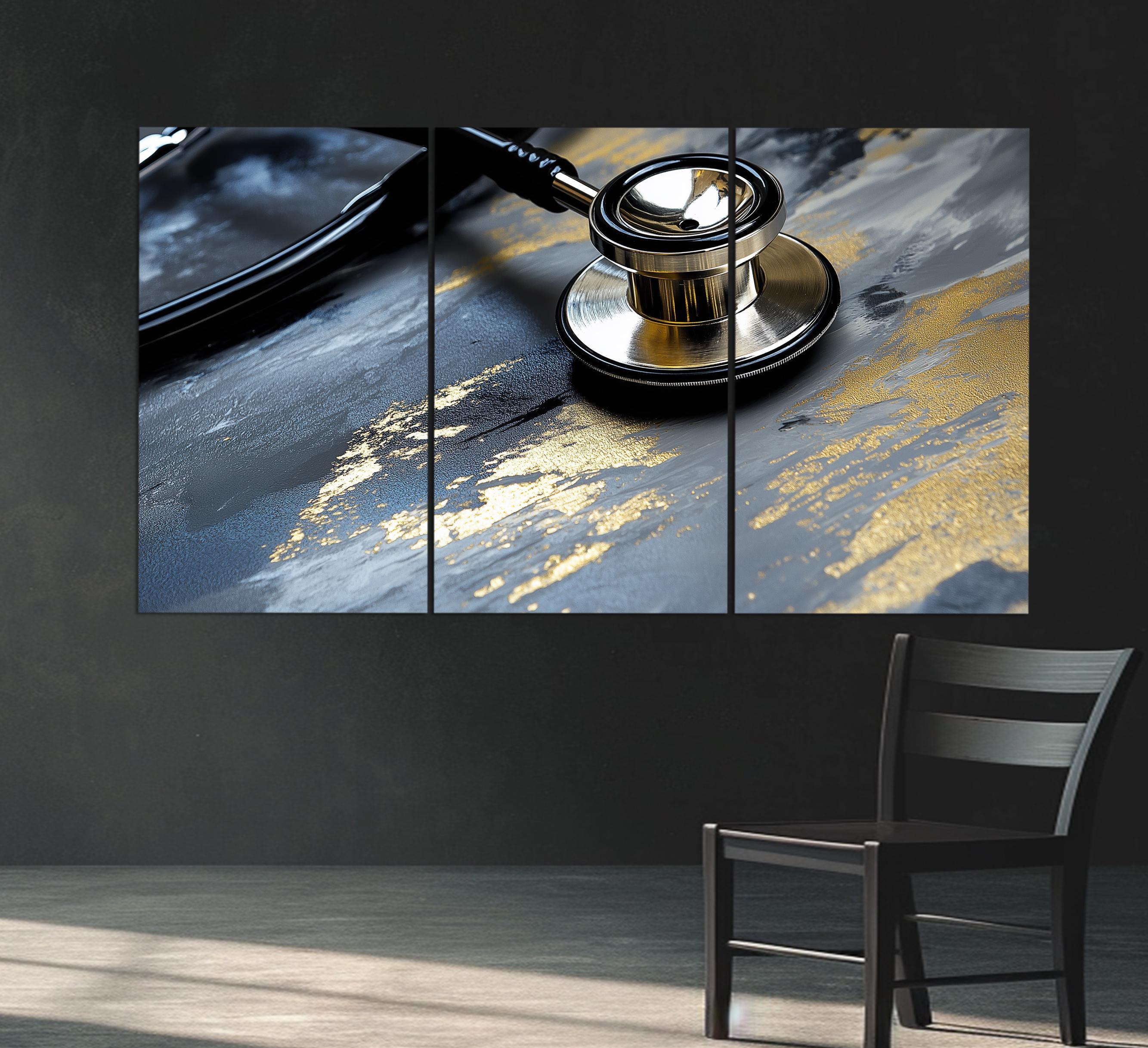 Stethoscope Canvas Print, Medical Wall Art, Therapist Gift, Hospital ...