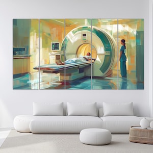 Medical Wall Art, MRI Room Canvas Print in an Oil Painting Style ...