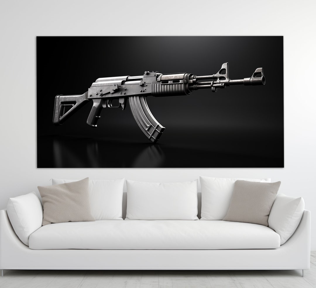 Kalashnikov Rifle Canvas Print, Kalashnikov Wall Art, Kalashnikov Print ...