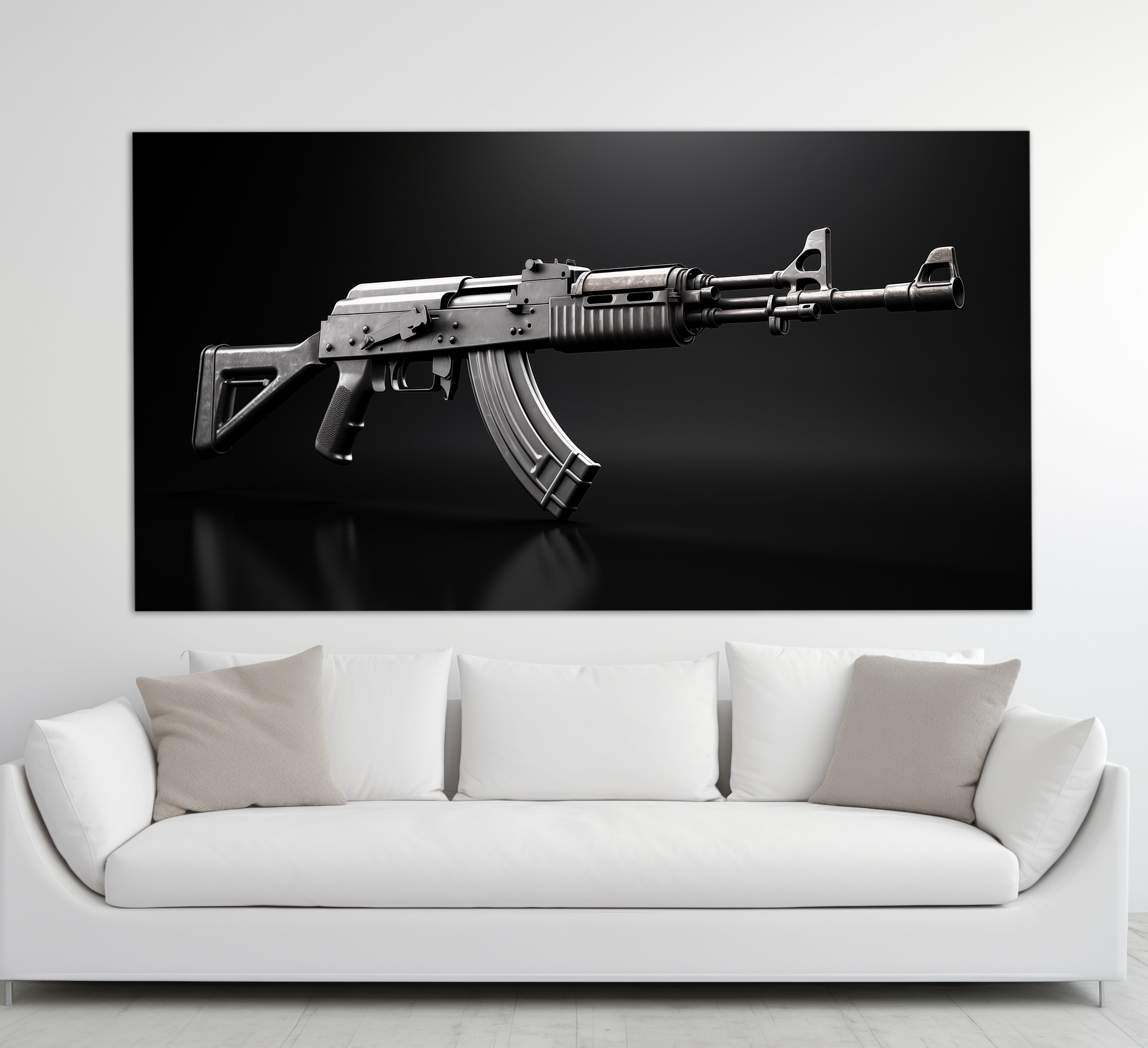 Kalashnikov Rifle Canvas Print, Kalashnikov Wall Art, Kalashnikov Print ...