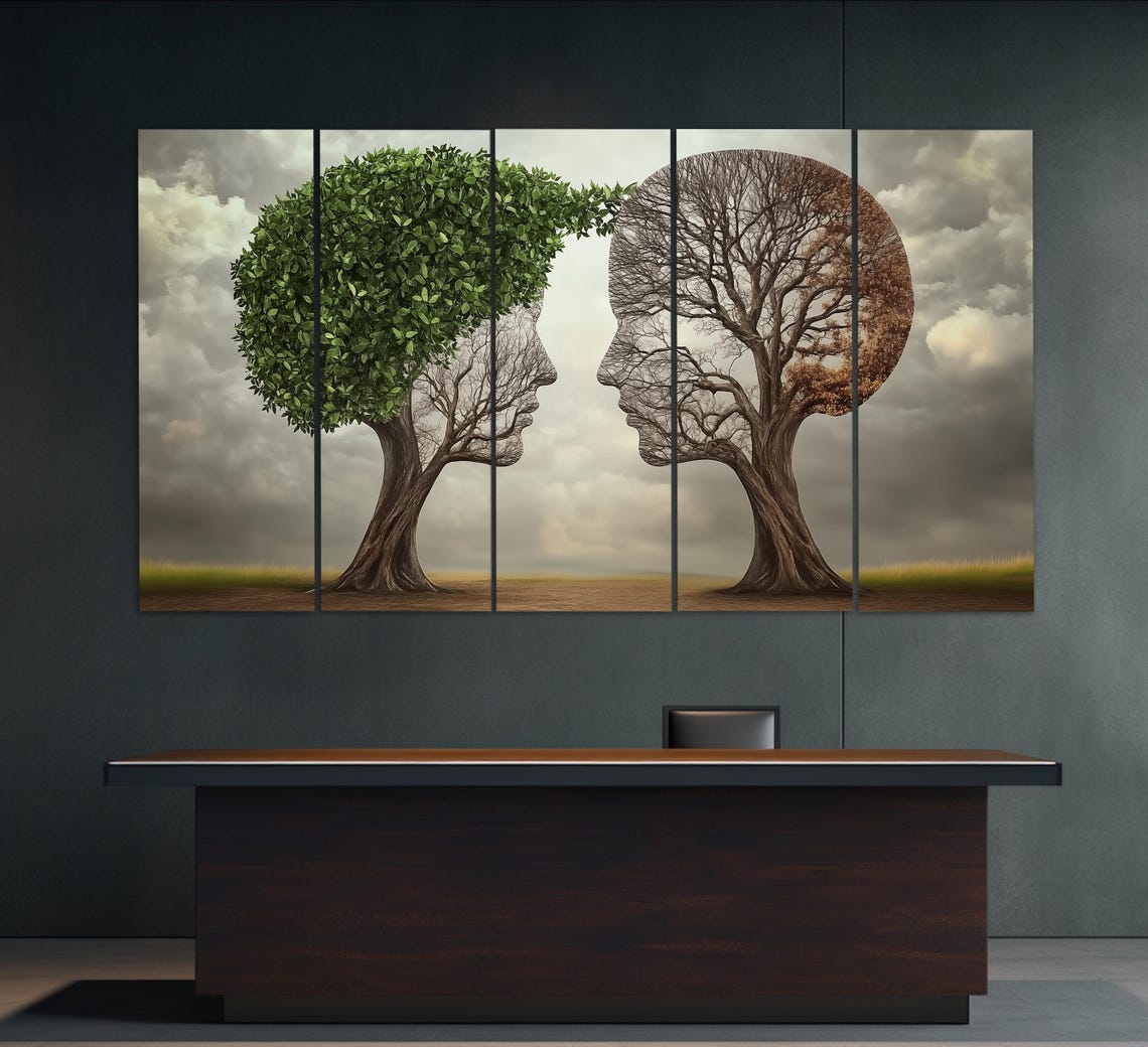 Abstract Psychology Wall Art, Psychology Canvas Print, Psychologist ...