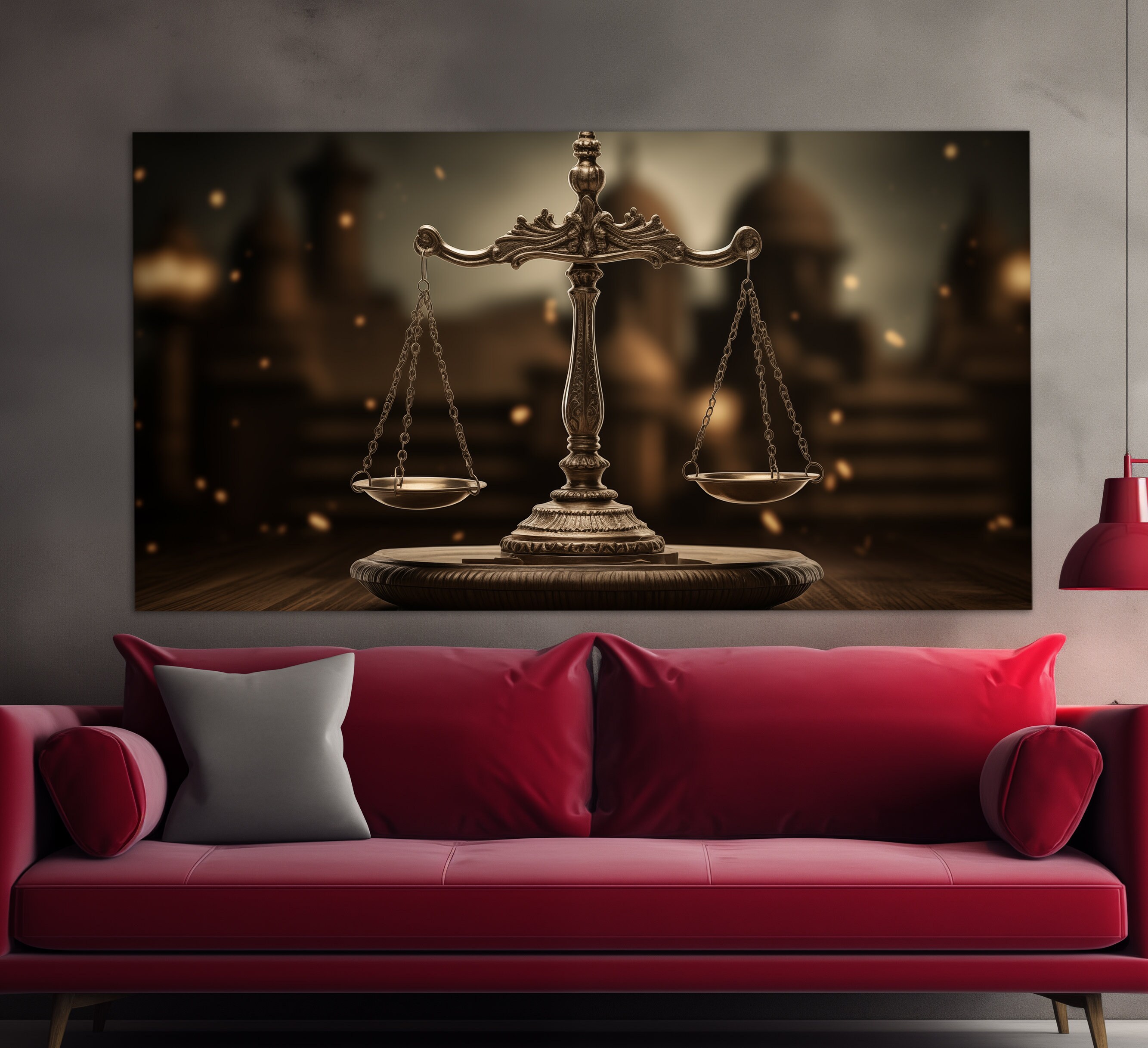 Scales of Justice Canvas Print, Justice Wall Art, Judge Scales Canvas ...