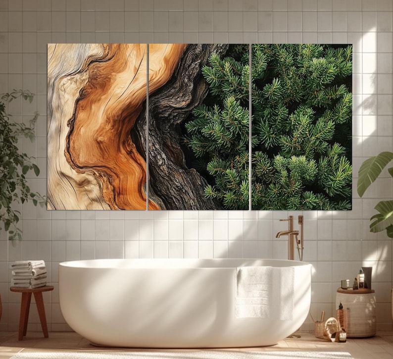 Abstract Pine Wood Texture Canvas Print, Wood Wall Art, Warm Tones ...