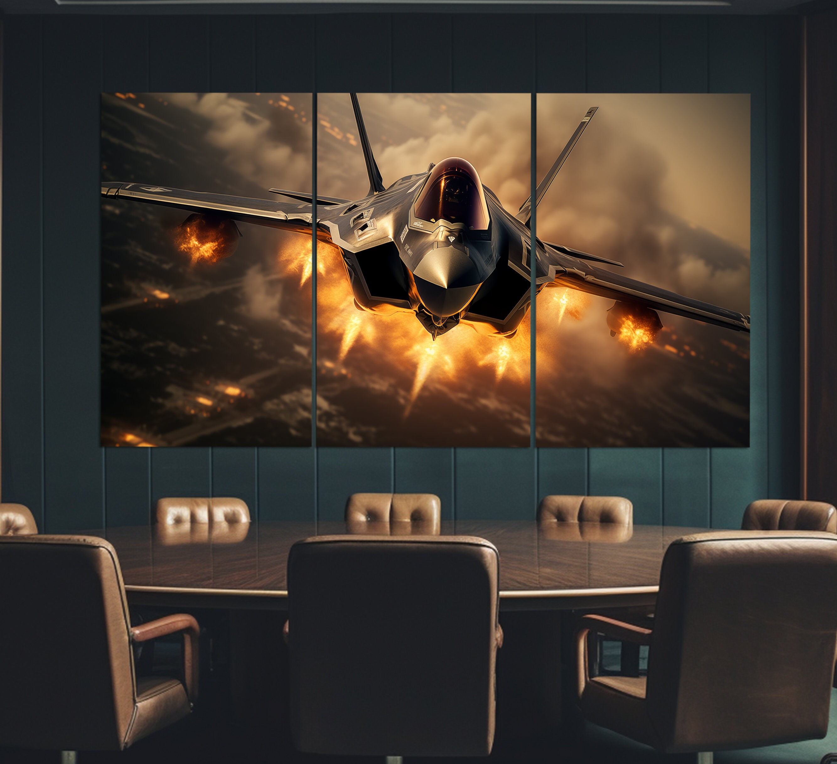 Lockheed Martin F-35 Lightning II Canvas Print, Military Wall Art ...