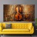 Abstract Cello Canvas Print in Retro Oil Painting Style, Cello Painting ...