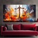 Scales of Justice Canvas Print in an Oil Painting Style, Justice Wall ...