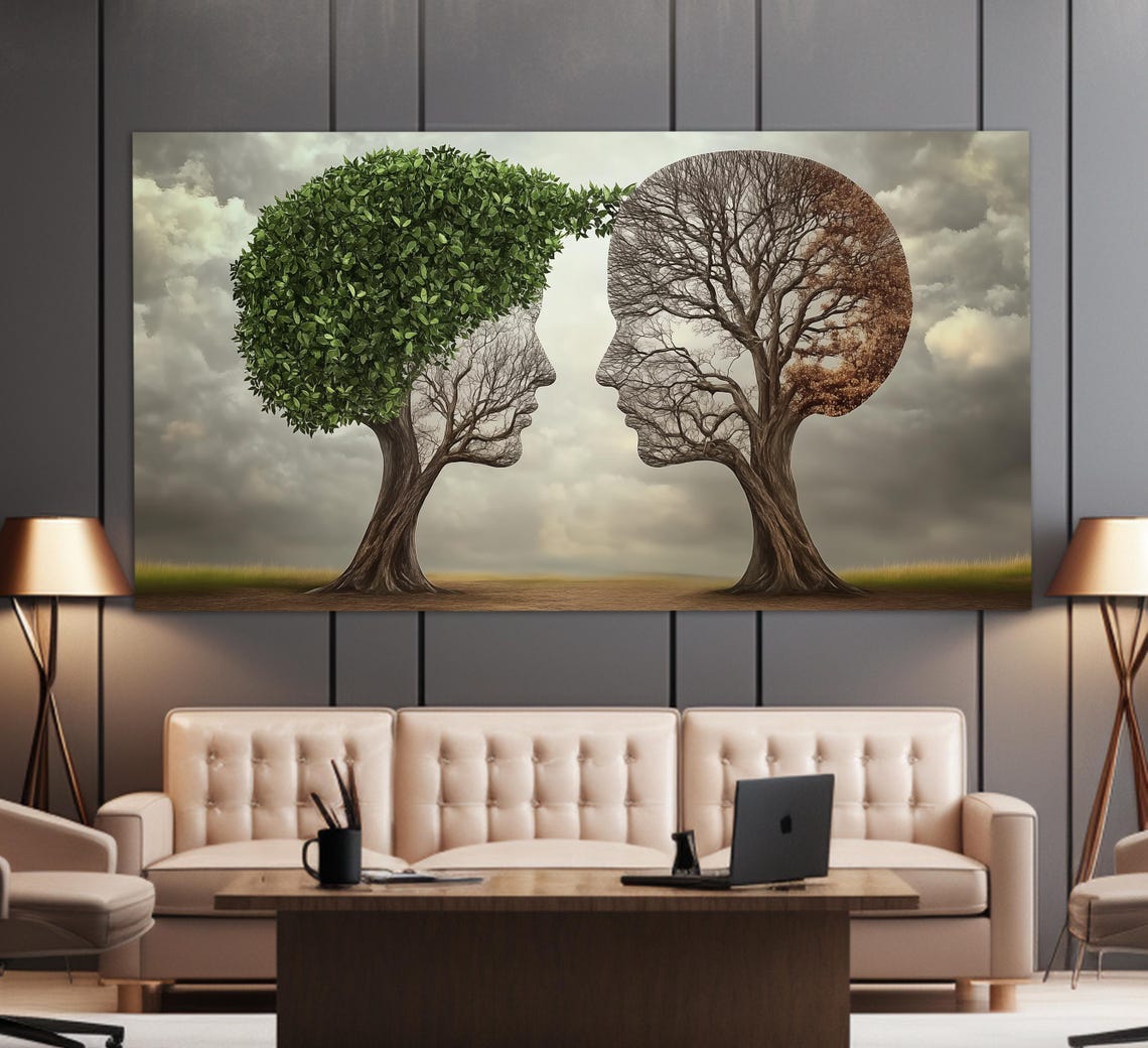 Abstract Psychology Wall Art, Psychology Canvas Print, Psychologist ...