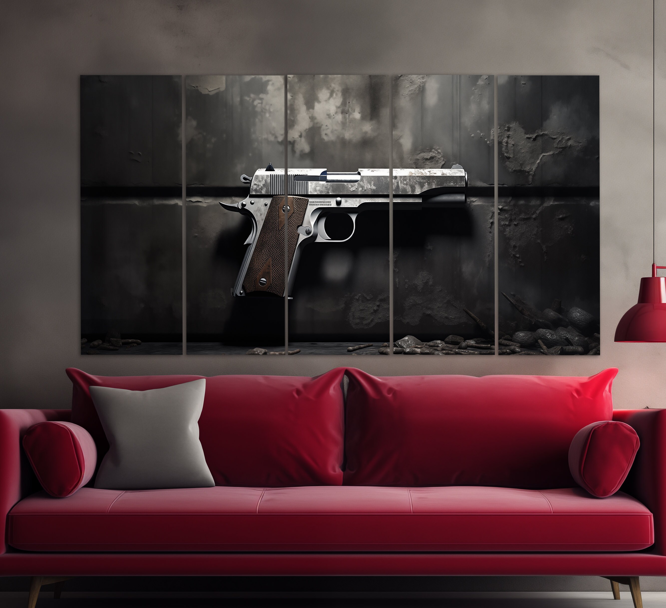 Weapon Wall Art, Colt M1911 Canvas Print, Weapon Wall Art, Colt Gun ...