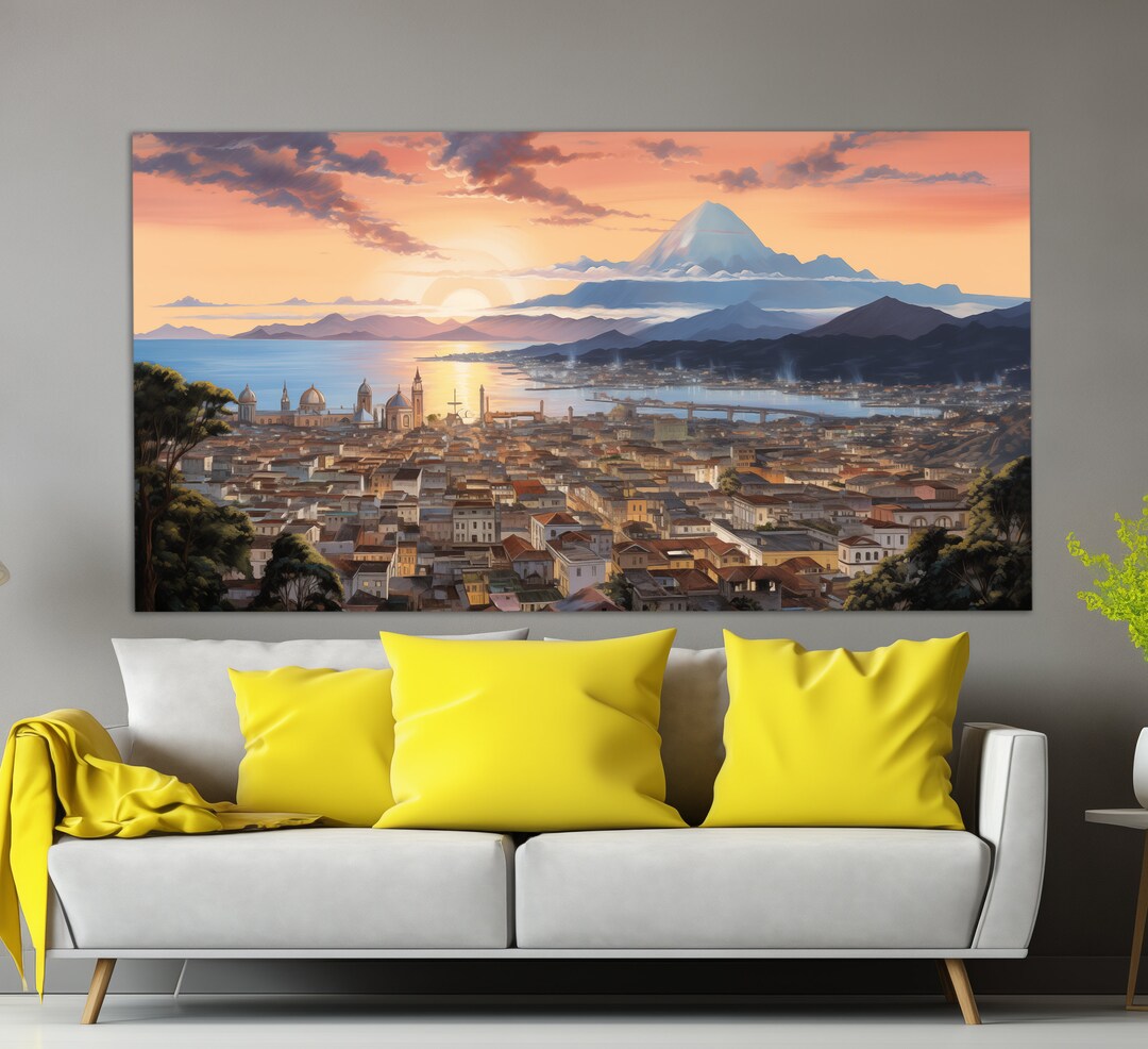 Quito Canvas Print, Abstract Quito Wall Art, Quito Painting, Quito ...