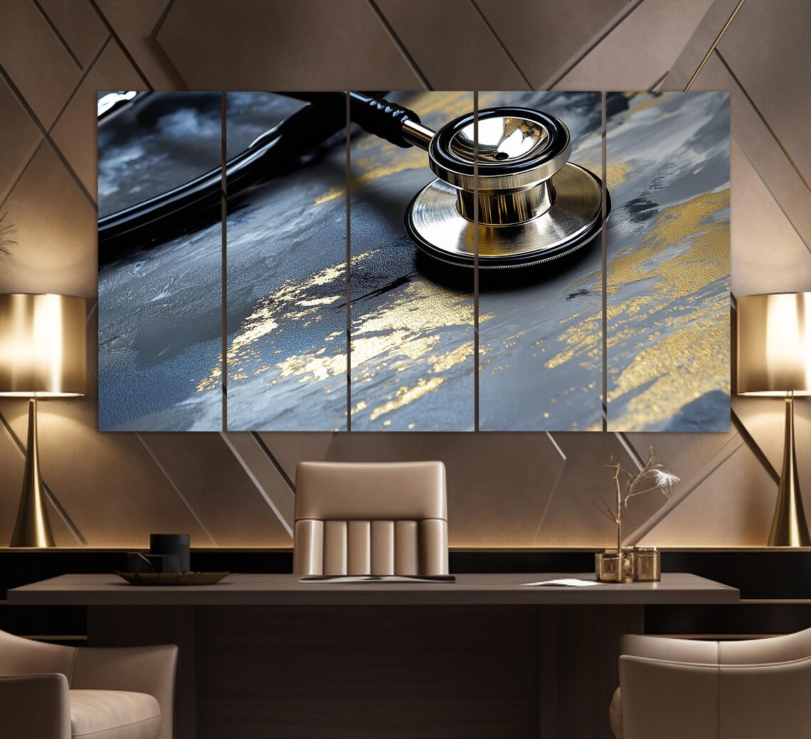 Stethoscope Canvas Print, Medical Wall Art, Therapist Gift, Hospital ...