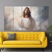 Jesus Christ Neutral Tones Canvas Print in a Vintage Oil Painting Style ...