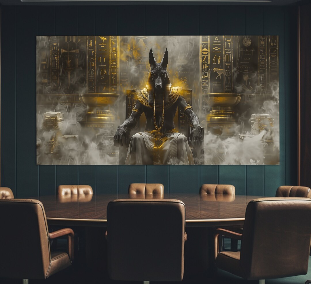 Anubis Canvas Print, Ancient Egyptian Wall Art, Egyptian God of ...