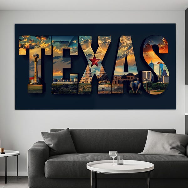 Texas Wall Art - Etsy