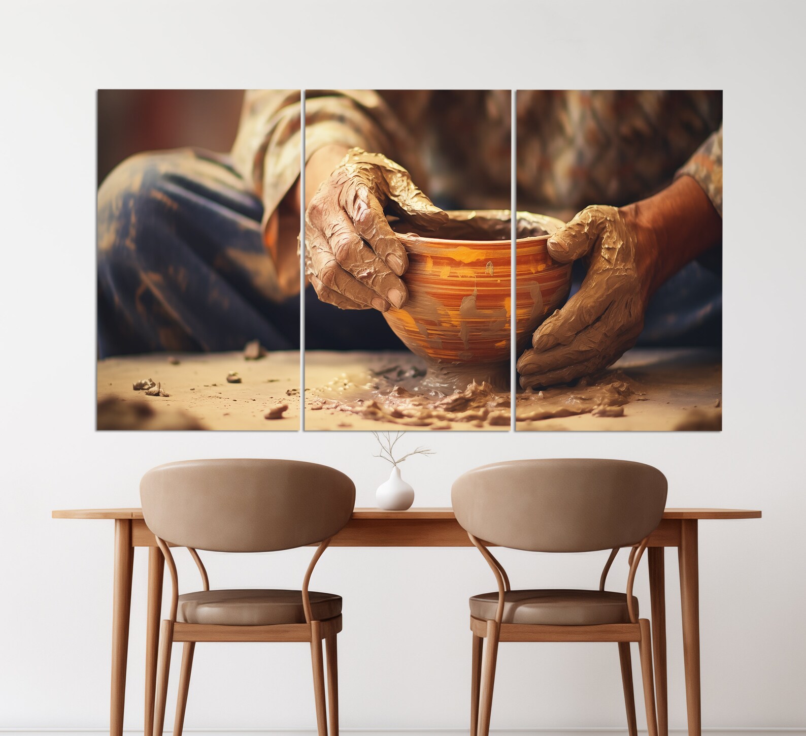 Pottery Wall Art, Pottery Canvas Print, Pottery Poster, Potter Print ...